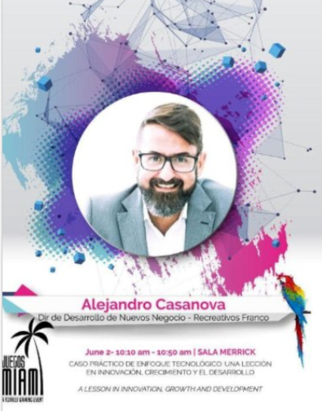 Alejandro Casanova será ponente destacado en Juegos Miami