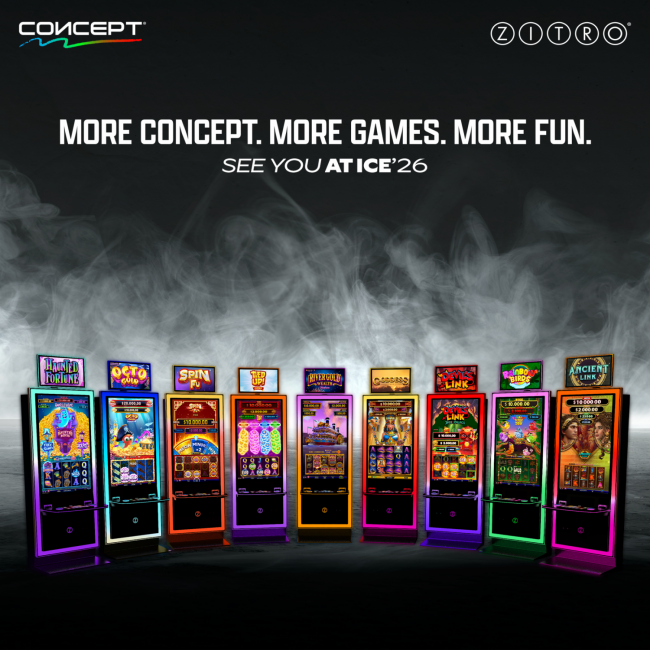 Zitro lleva su gabinete CONCEPT a ICE Barcelona 2026 con más juegos y ...